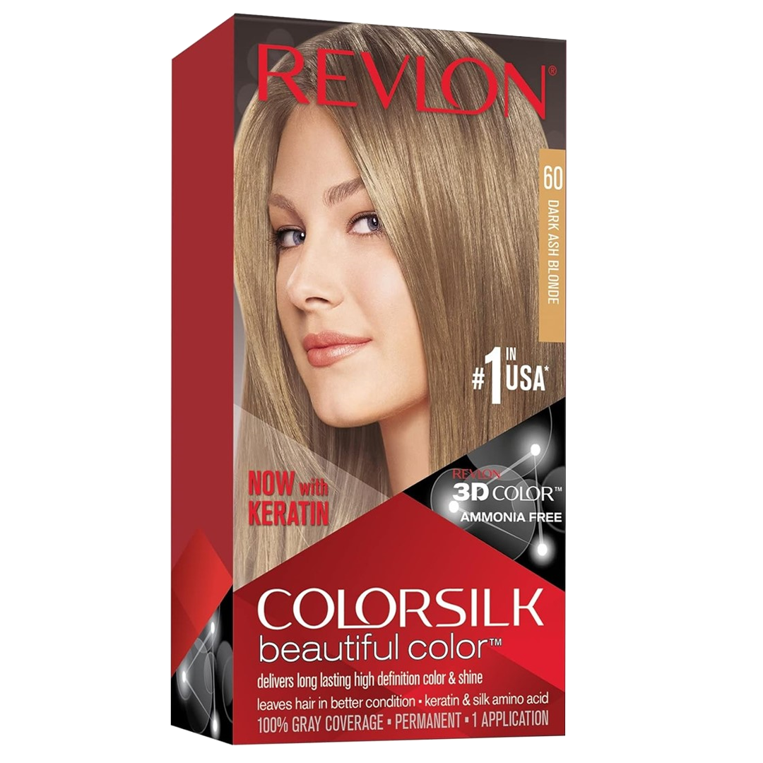 Buy Revlon Colorsilk Hair Color (60 Dark Ash Blonde), 1 Ct online in ...