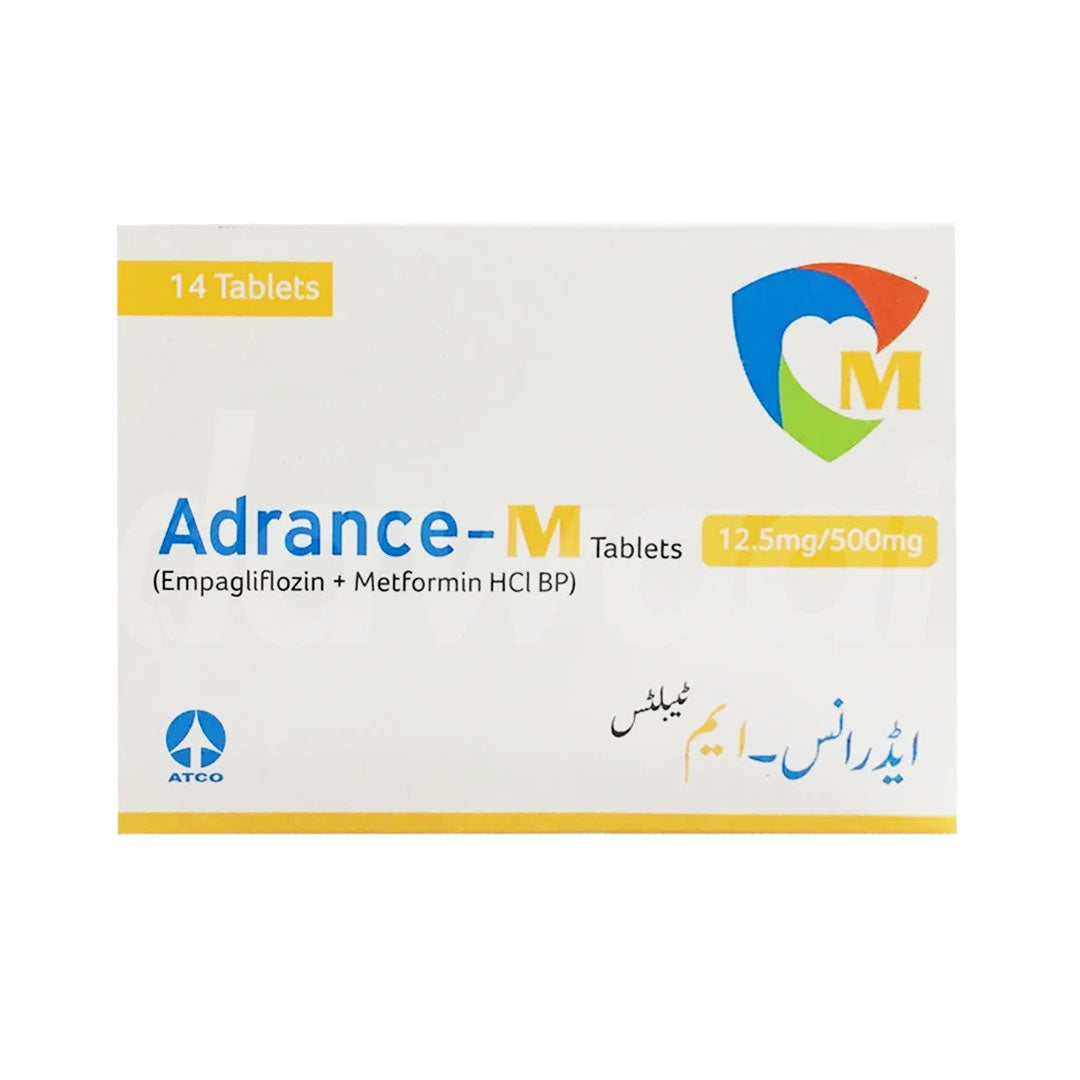 Adrance-M (Empagliflozin/Metformin) 12.5/500mg by ATCO for Type 2 ...