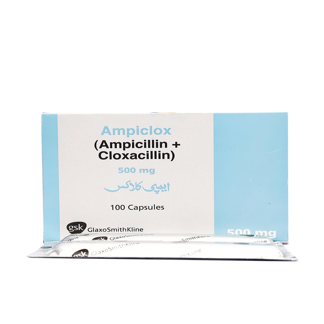 Ampiclox (Ampicillin+Cloxacillin) 500mg, 100 Ct by GSK Online in ...