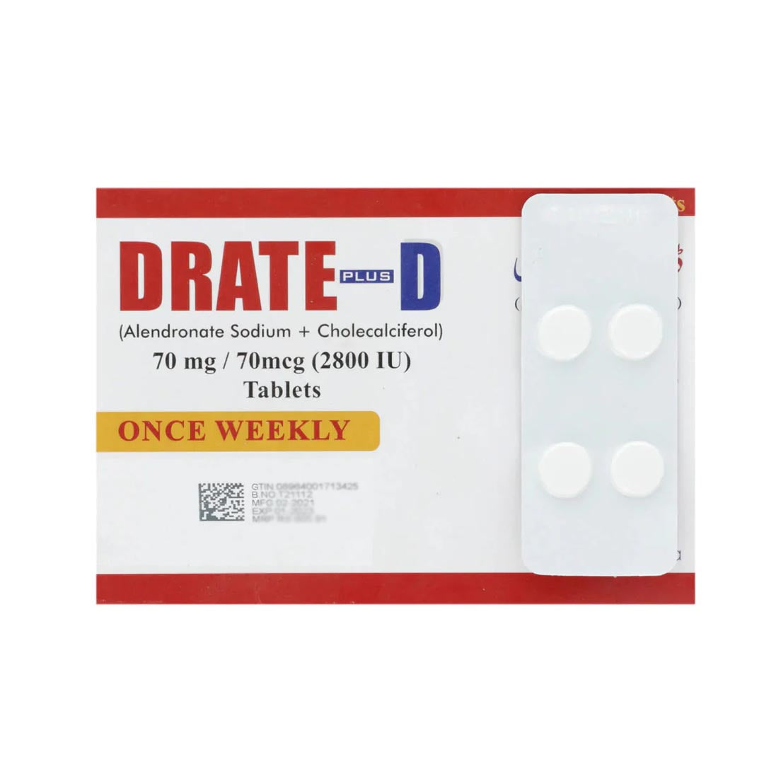 Buy Solace Pharma Drate Plus D Tablets 70/70mg, 4 Ct Online in Pakistan ...