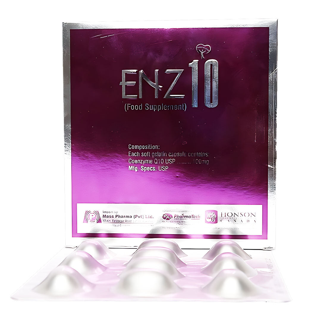 Enz10 Coenzyme Q10 100mg, 20 Ct By Pharma Tech Online in Pakistan ...
