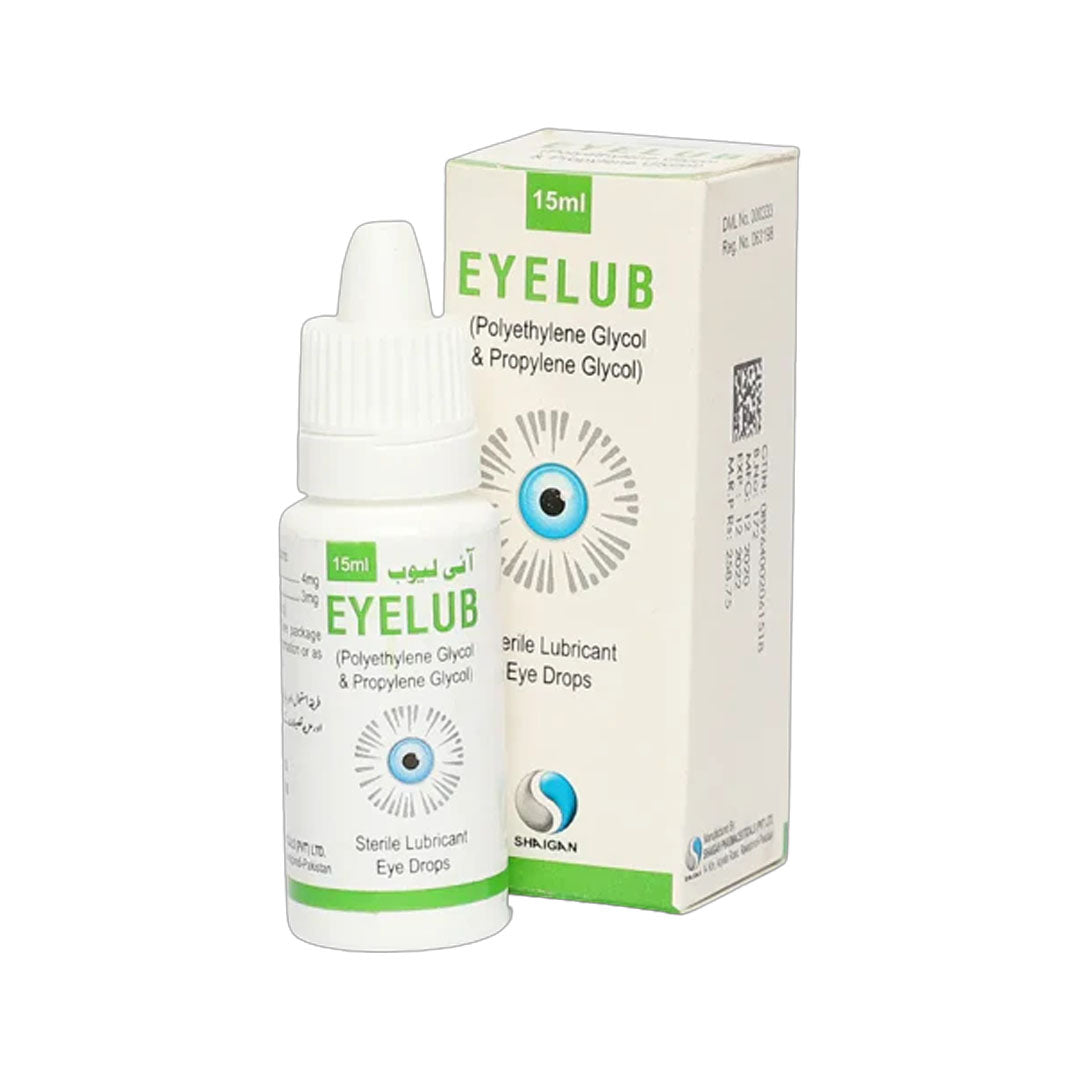 EyeLub (Polyethylene & Propylene) Lubricant Eye Drops, 15 ml by Shaigan ...