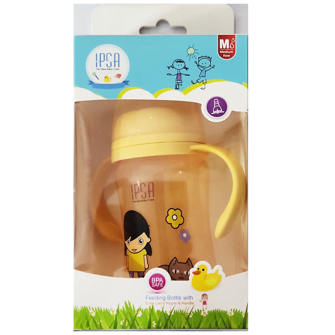 Buy IPSA Tinted Feeder Bottle with Handle, 240ml Online in Pakistan | My Vitamin Store - Baby Feeder