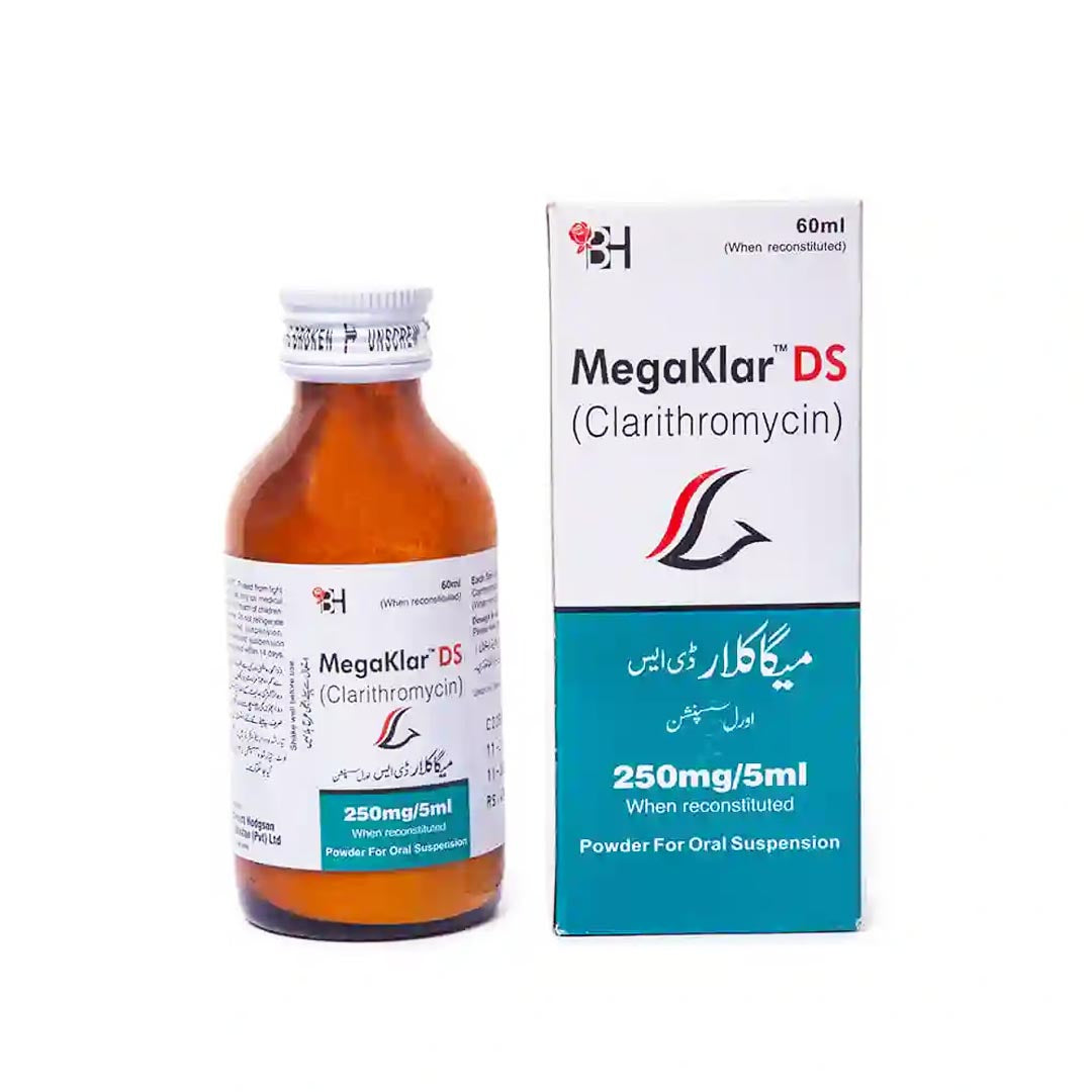 Buy Barrett Hodgson Megaklar DS 250mg/5ml Oral Suspension, 60 ml Online ...