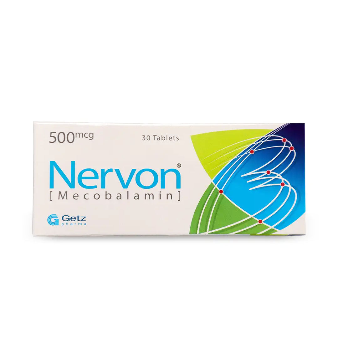 Nervon (Mecobalamin) 500mcg, 30 Ct by Getz Pharma Online in Pakistan ...