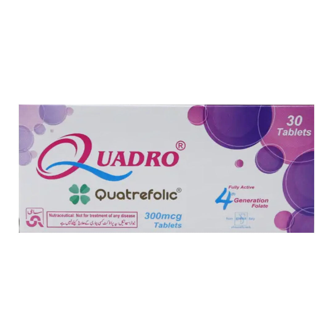 Quadro 300 mcg Tablets, 30 Ct by Sami Pharma Online in Pakistan | Folic ...