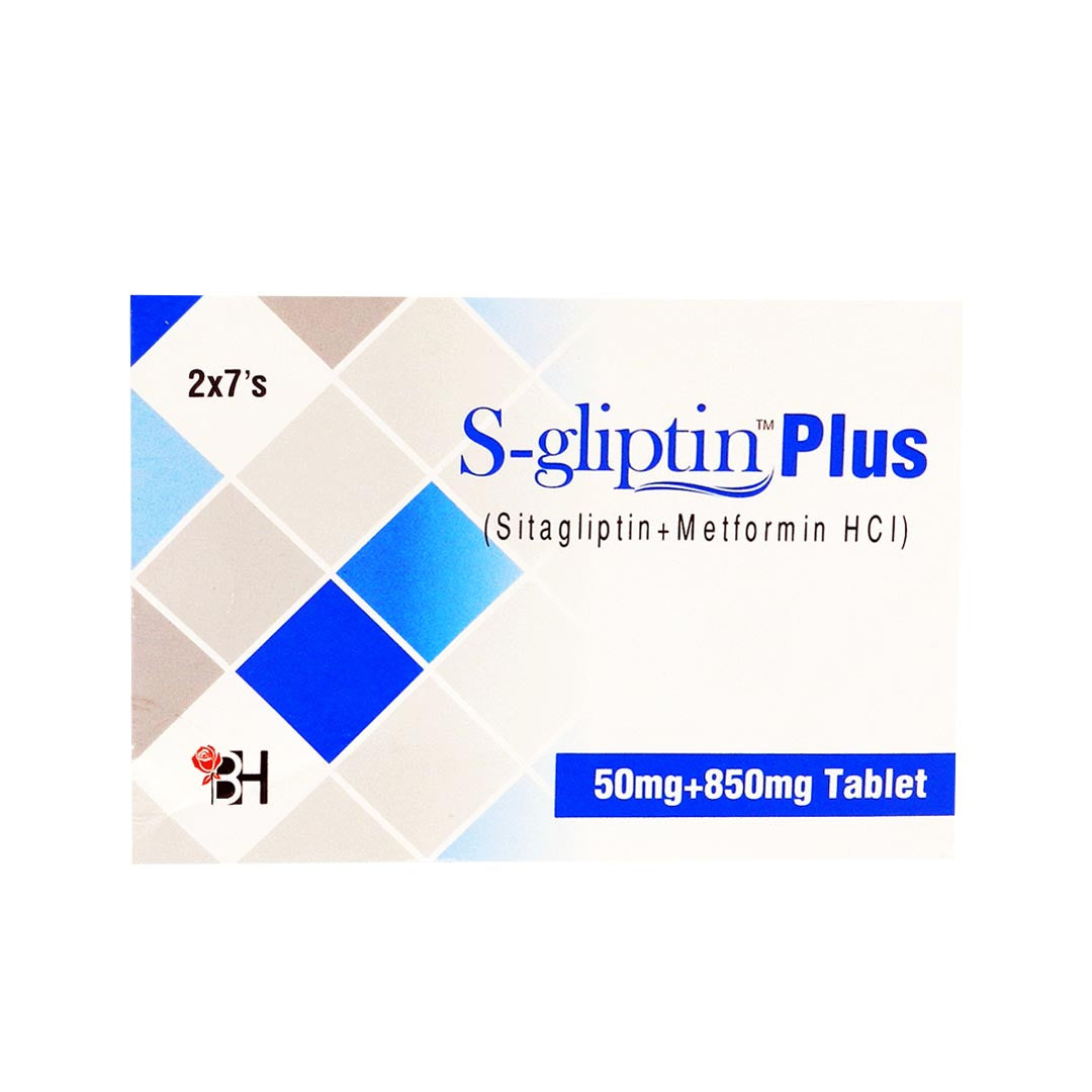 S-Gliptin Plus (Sitagliptin/Metformin) 50/850mg, 14 Ct by Barrett ...