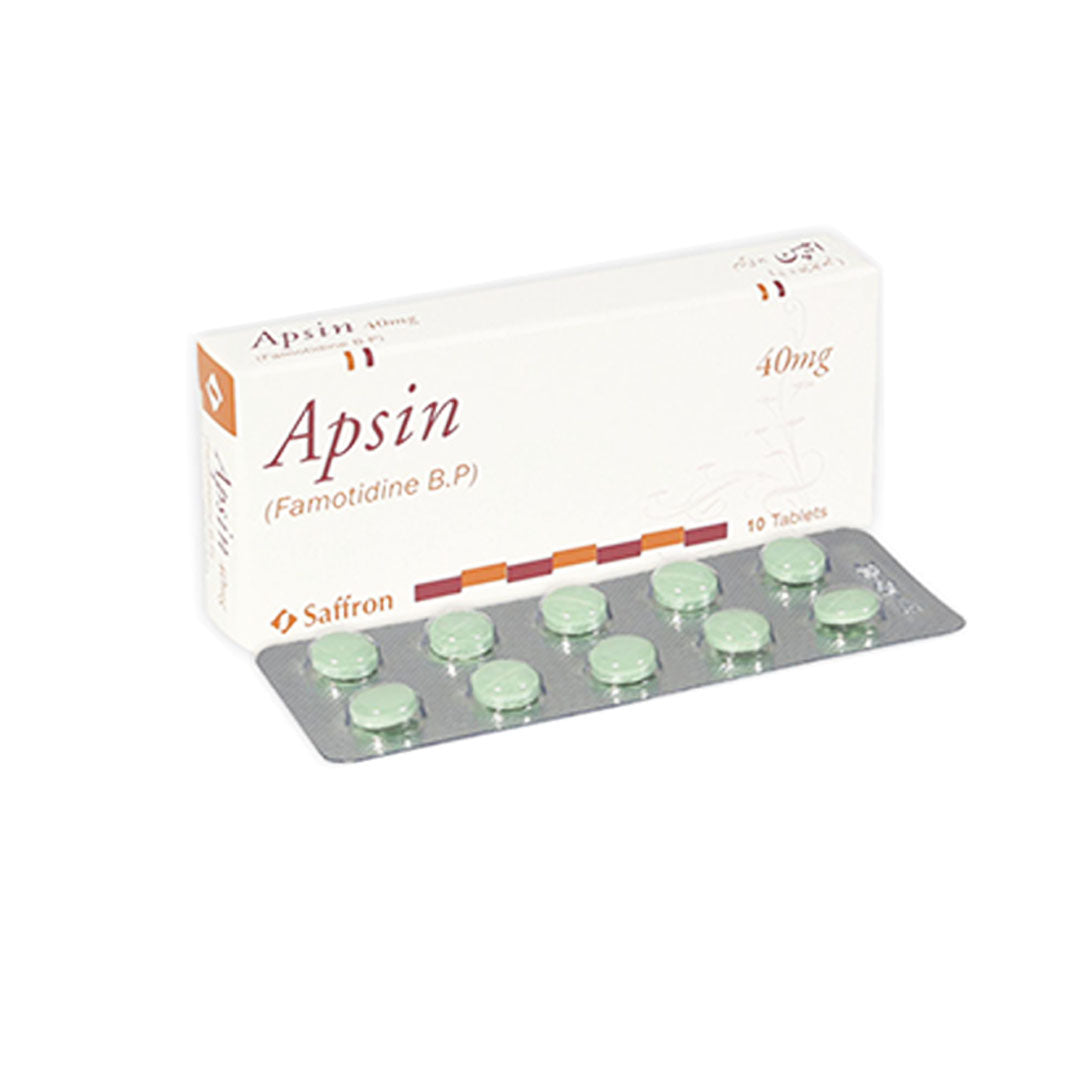 Buy Saffron Apsin (Famotidine) Tablets 40mg, 10 Ct Online in Pakistan ...