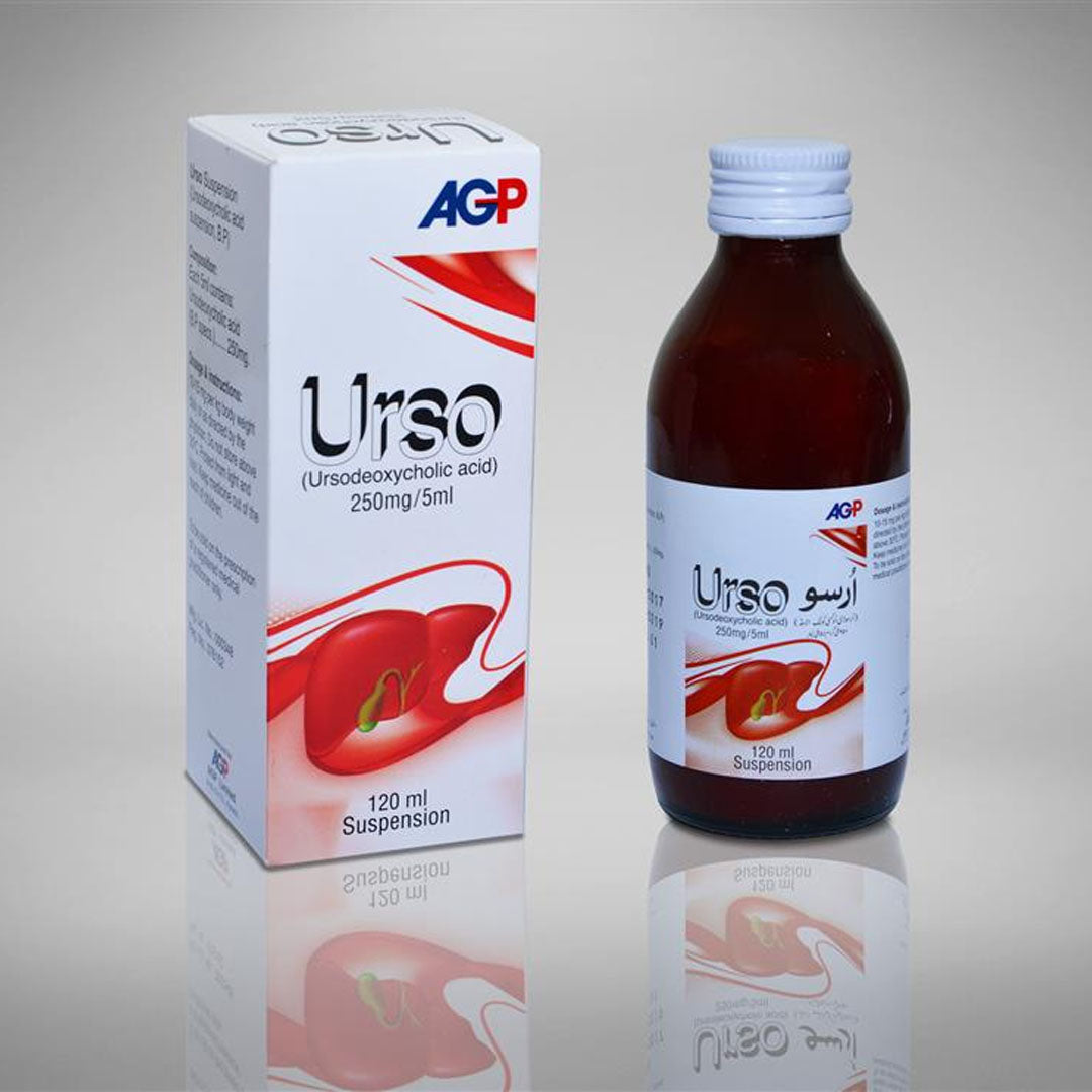 Urso (Ursodeoxycholic Acid) Suspension Syrup 250mg/5ml, 120 ml By AGP ...