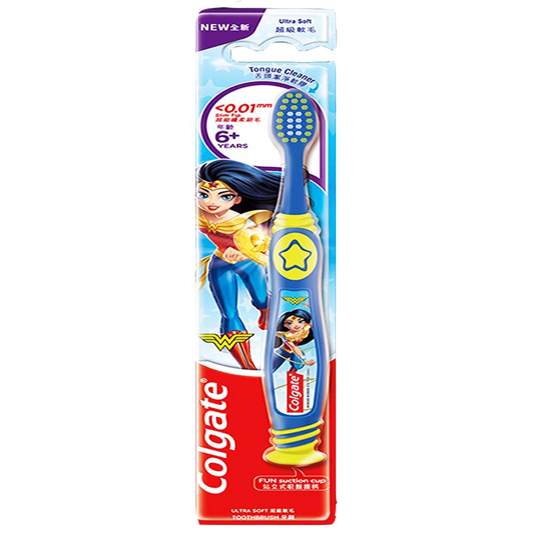 Buy Colgate Kids Ultra Soft Wonder Woman Toothbrush (Yellow) Online in ...