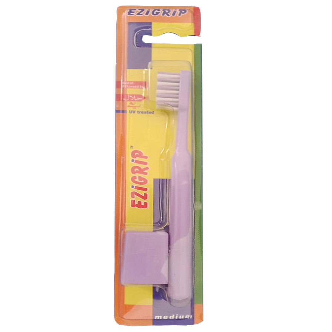 Buy Ezigrip Medium Toothbrush (Purple) Online in Pakistan | My Vitamin ...
