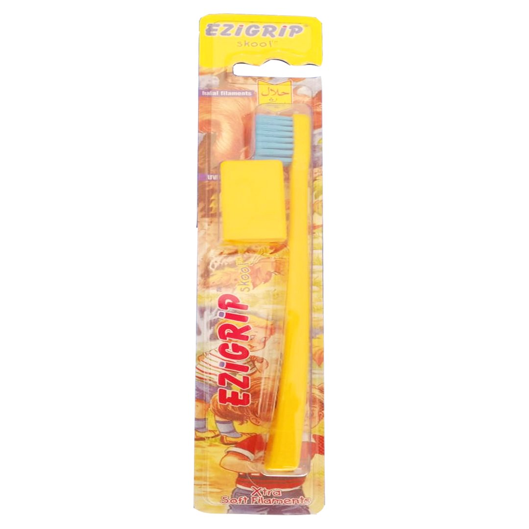 Buy Ezigrip Skool Xtra Soft Filaments Toothbrush (Yellow) for Kids ...