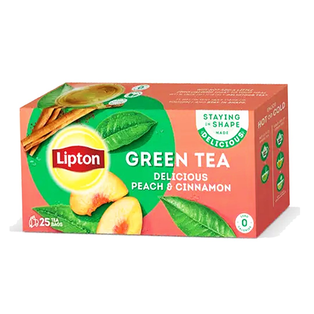Buy Lipton Green Tea (Peach and Cinnamon) Tea Bags, 25 Ct Online in ...