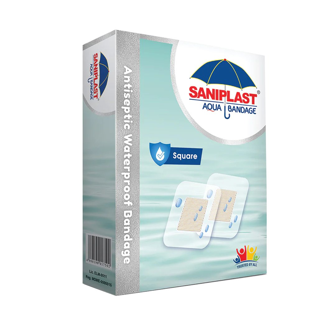 Buy Saniplast Aqua Square Antiseptic Waterproof Bandage, 20 Ct Online ...