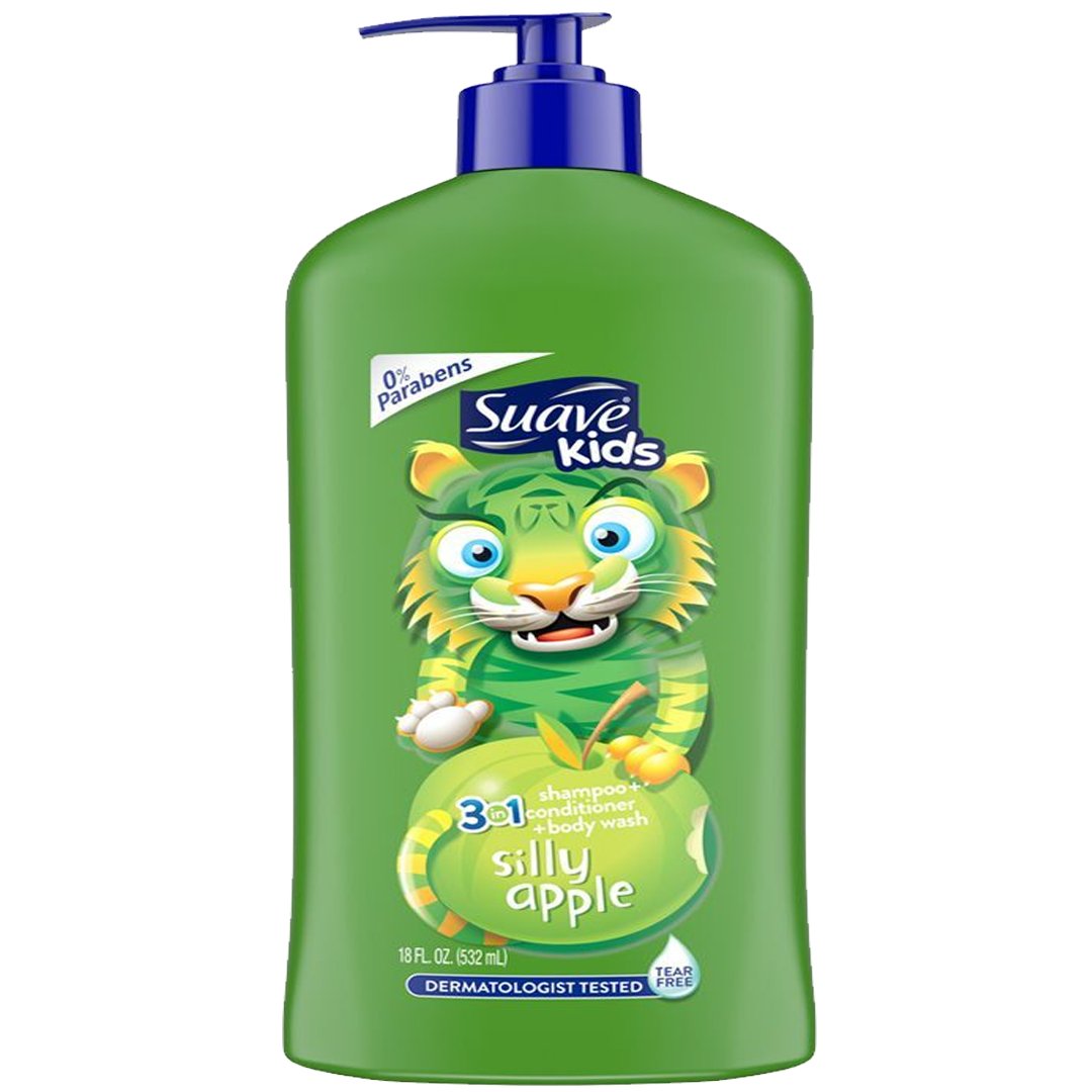 Buy Suave Kids 3-in-1 Shampoo + Conditioner + Body Wash Silly Apple ...