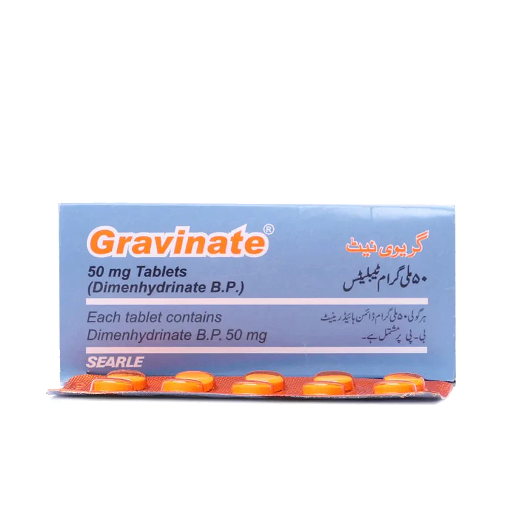 Gravinate (Dimenhydrinate) 50mg, 100 Ct by Searle Online in Pakistan ...